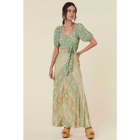 Spell | Skirts | Spell Madame Peacock Maxi Skirt Emerald Size Xs | Poshmark